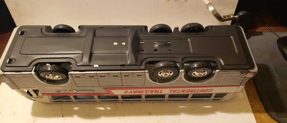 Charmy Toy Continental Trailways Silver Eagle Express Bus Friction Tin ...