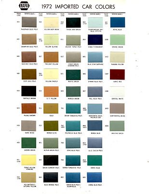 1968 1969 1970 1971 1972-1975 TOYOTA & LAND CRUISER TRUCKS PAINT CHIPS ...