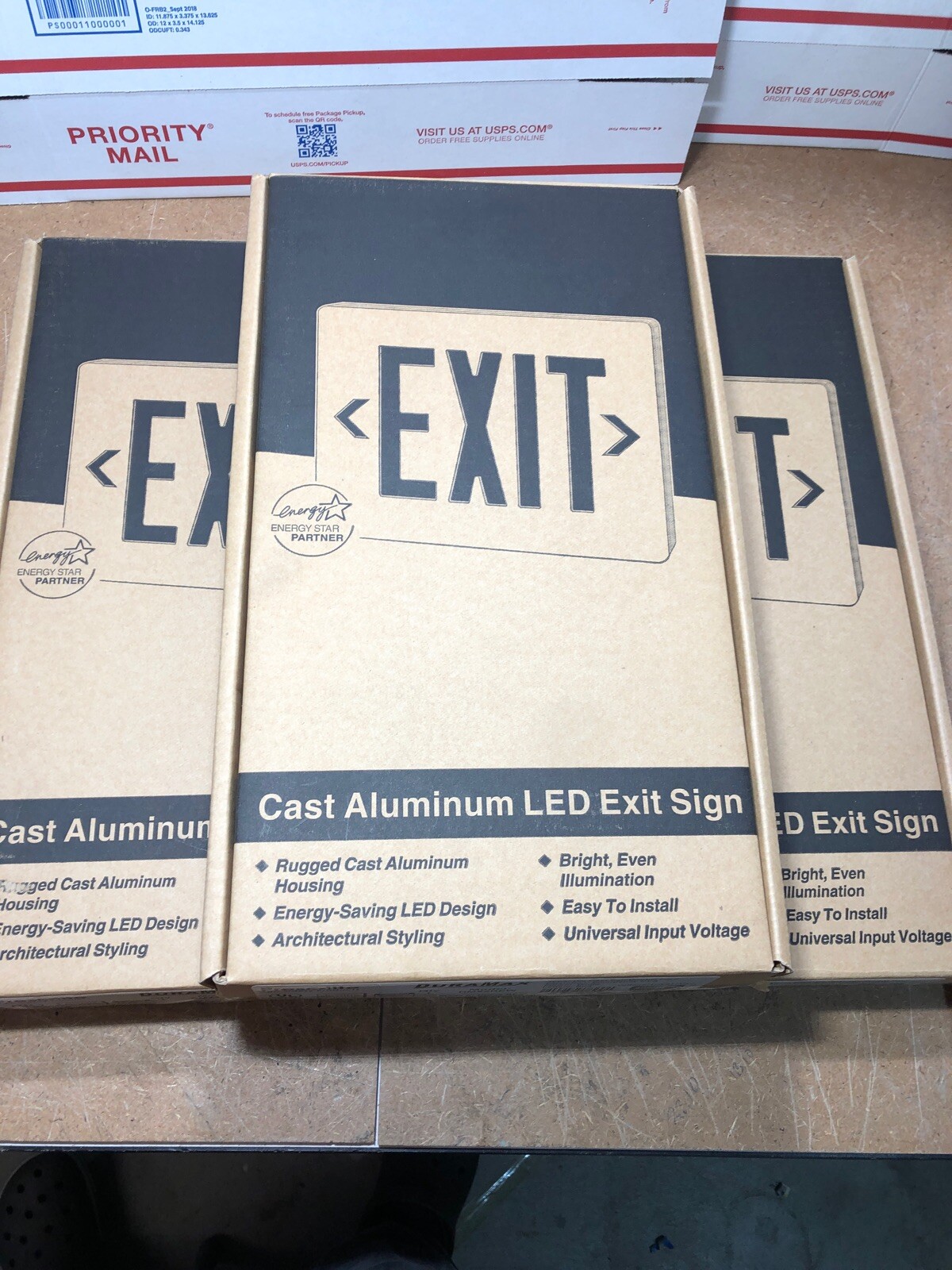 3 Hubbell Prescolite DuraMax DMX2REW Die Cast Exit Double Face White ...