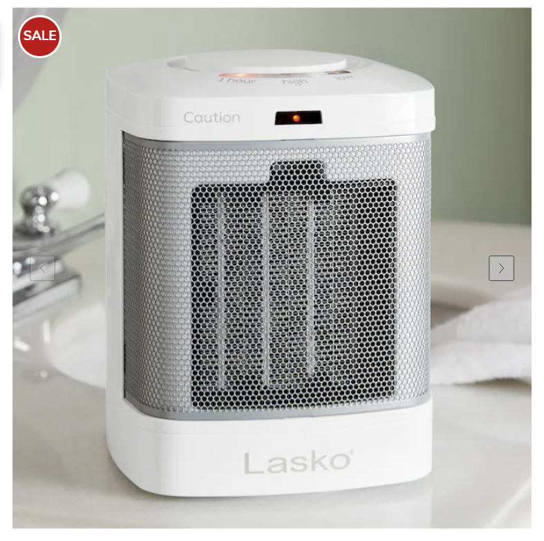 Lasko CD08200 Small Portable Ceramic Space Heater for Bathroom and ...