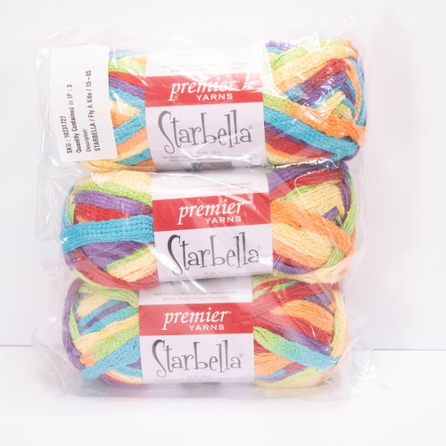 Premier Yarns Starbella Yarn Fly A Kite 3 Skeins 3.5oz Bulky Knit ...