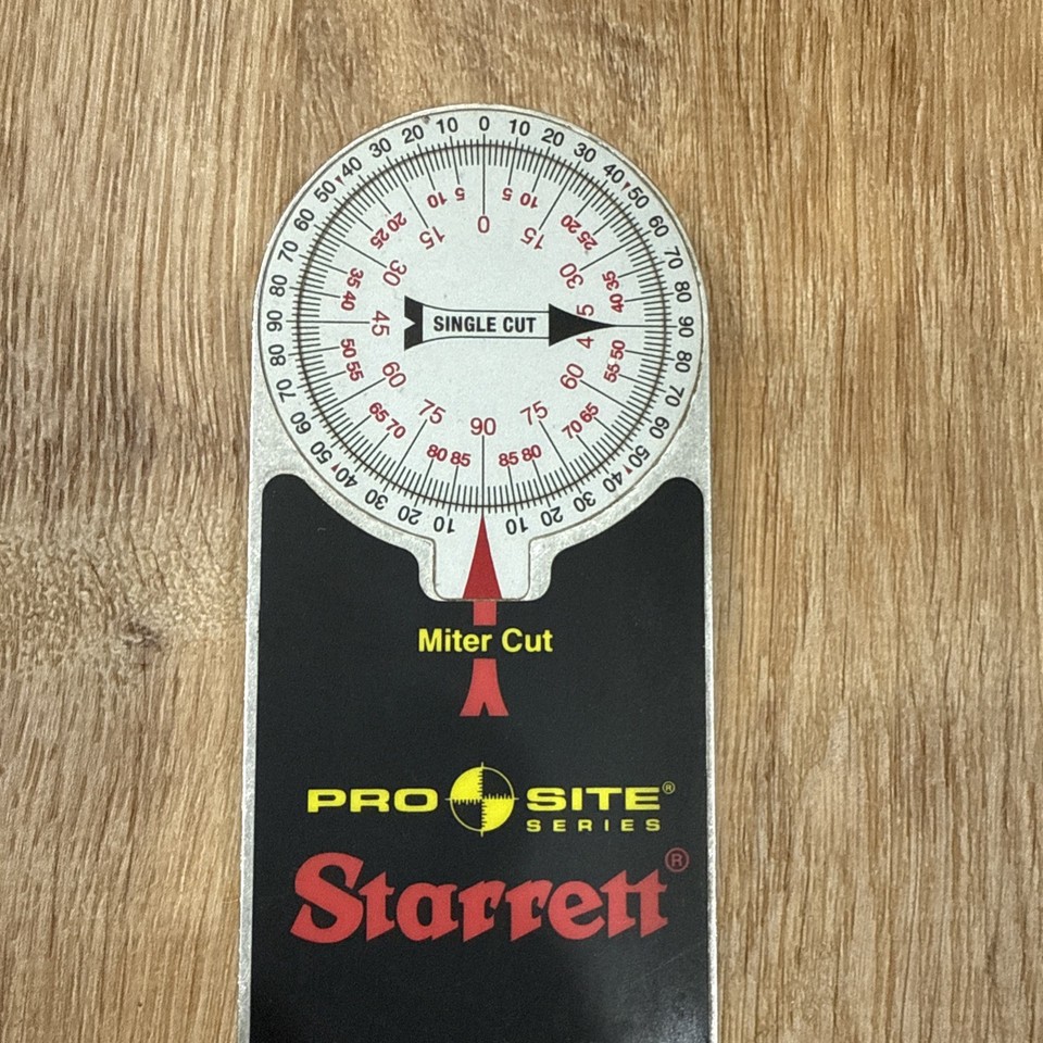 Starrett 505A-12 Miter Protractor, 12'' Aluminum, ProSite Series Exec ...