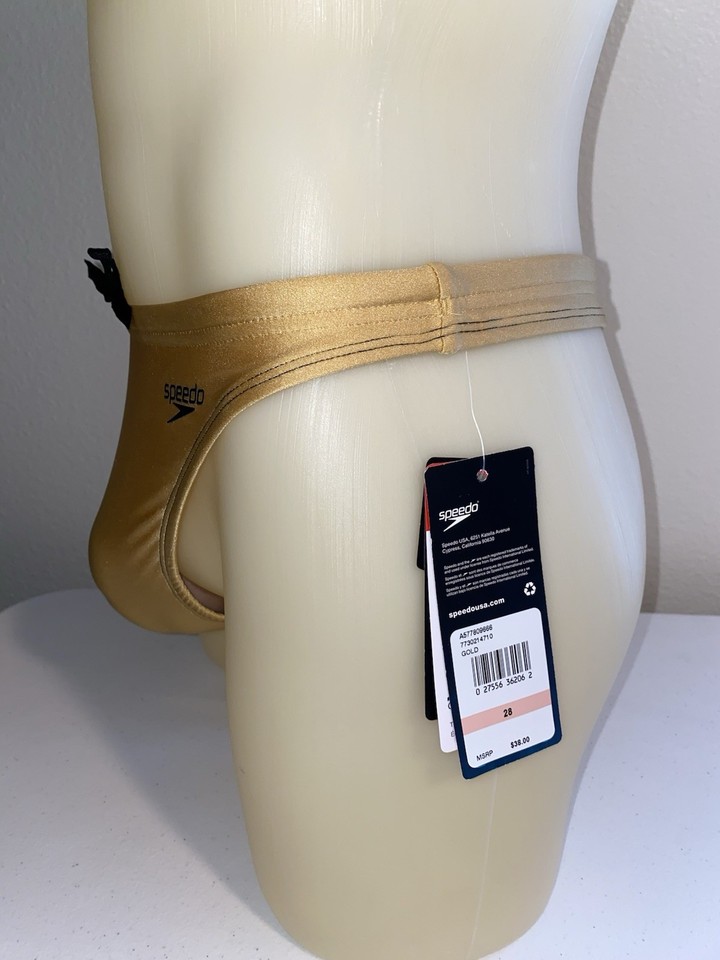 Modified Speedo Men’s Swim Thong Bikini Gold Size Size 28 | eBay