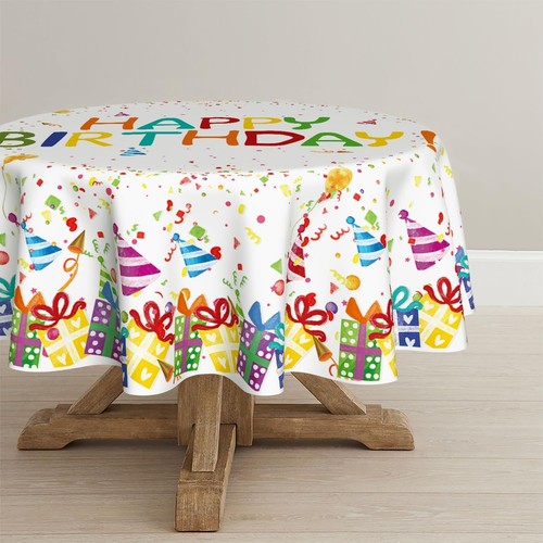 Horaldaily Birthday Tablecloth 48x48 Inch Round, 48" (Round), White | eBay