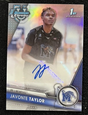 2023-24 Bowman U Chrome Javonte Taylor 1st Auto Refractor /250 Memphis ...
