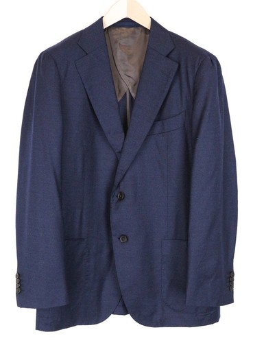 SUITSUPPLY Jort Patch Blazer Men's UK44R Navy Wool Cashmere Silk Mix ...