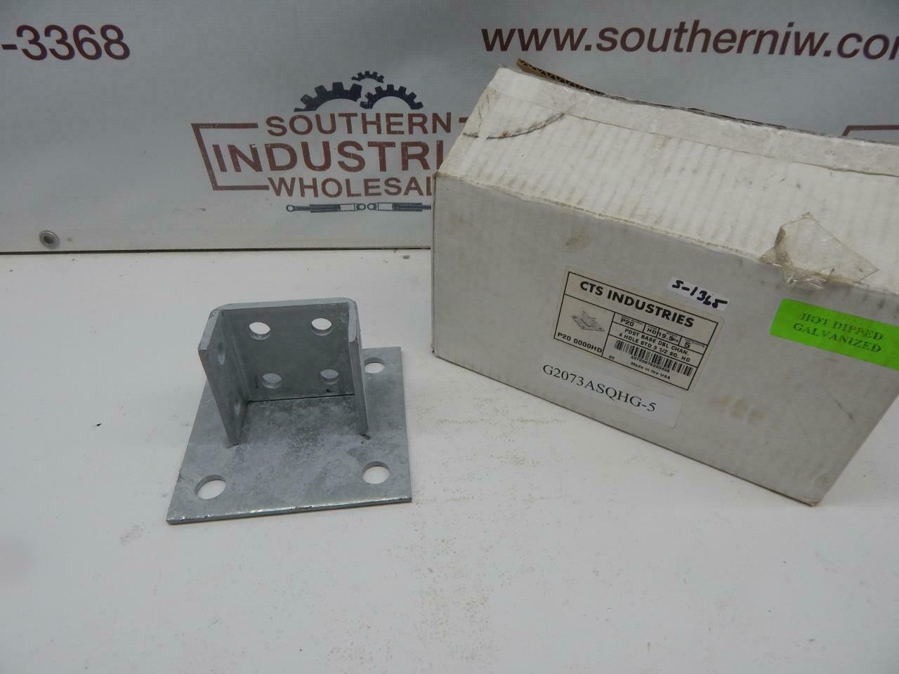 Box of 5 CTS Unistrut P2073A P20 0000HD Post Base Dbl Chan 4Hole Std 3 ...