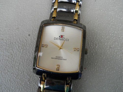 Denacci Quartz Mens Watch V0066G Water Resistant Works & Keeps Time ...