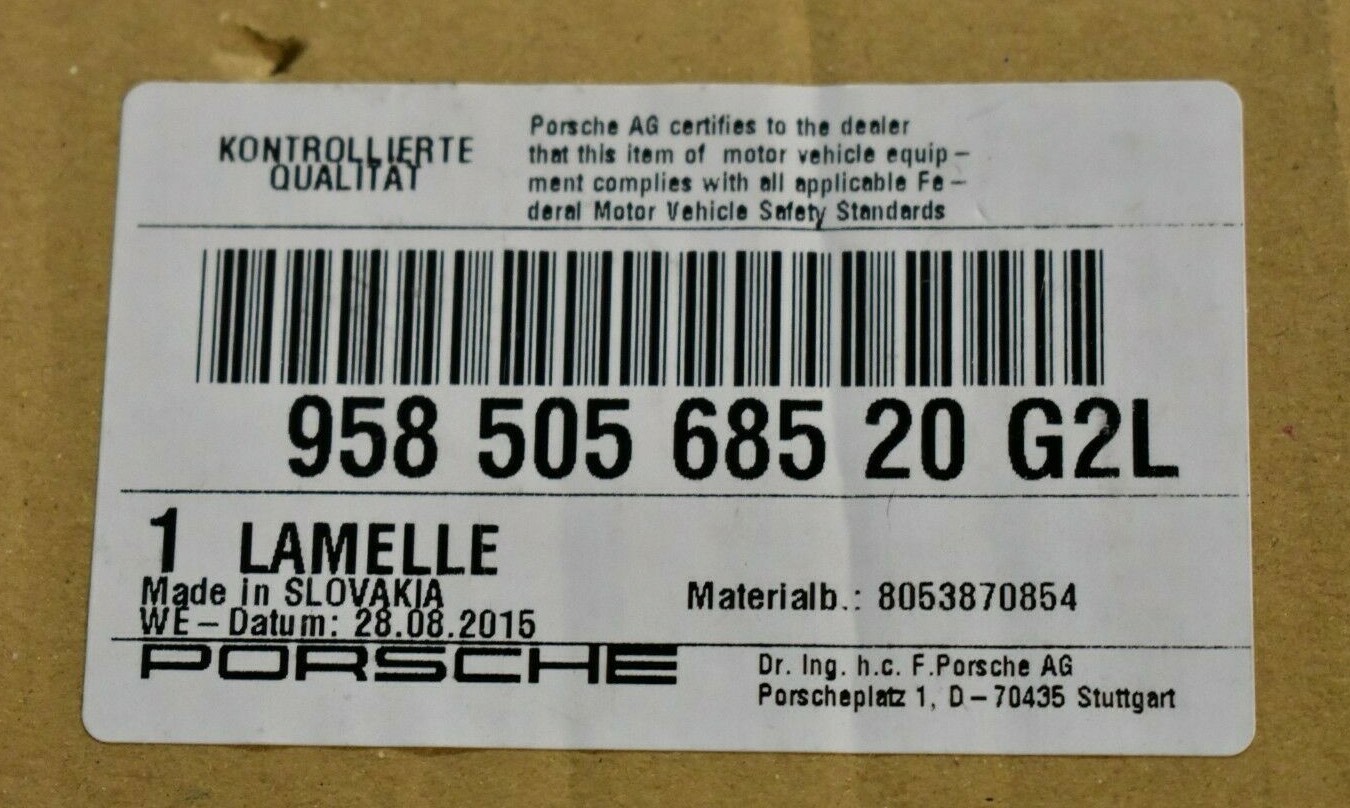 Genuine Porsche 958 Cayenne Front Bumper Molding Primer LH ...