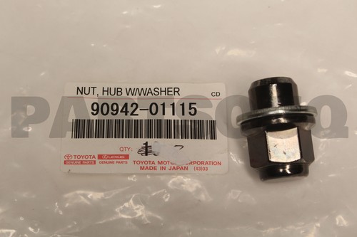 9094201115 Genuine Toyota NUT, HUB W/WASHER 90942-01115 | OE