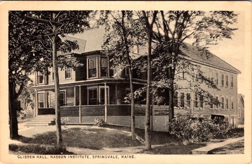 Springvale, ME Maine NASSON COLLEGE~Closed In 1983 GLIDDEN HALL Vintage ...