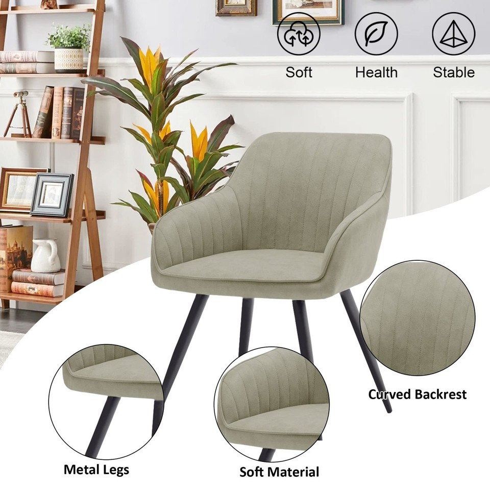 Faux Suede Accent Chair Arm Chairs Living Room Chairs Leisure Chair ...