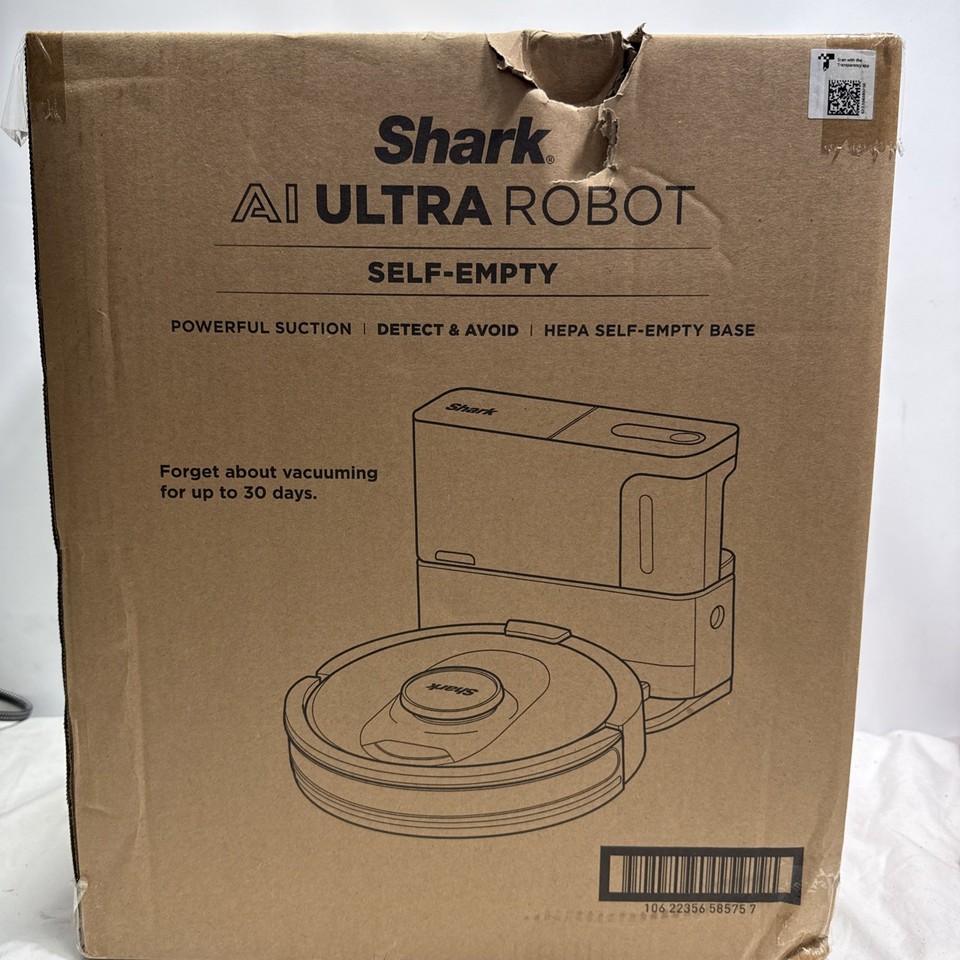 Shark AI Ultra Robot Vacuum Model AV2501S W/ HEPA Self-Empty Base, Gray ...