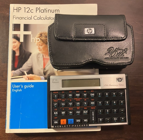 HP 12C Platinum Financial Calculator 25th Anniversary Edition w/ Case ...