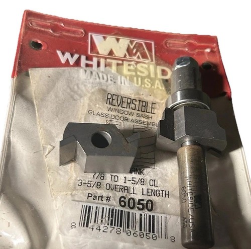 Whiteside 6050 Router Bit - Reversible 1/2”Shank- Window Sash - New In ...
