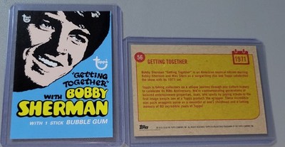 2018 Topps Wrapper Art 56 Bobby Sherman Getting Together 1971 Card ...