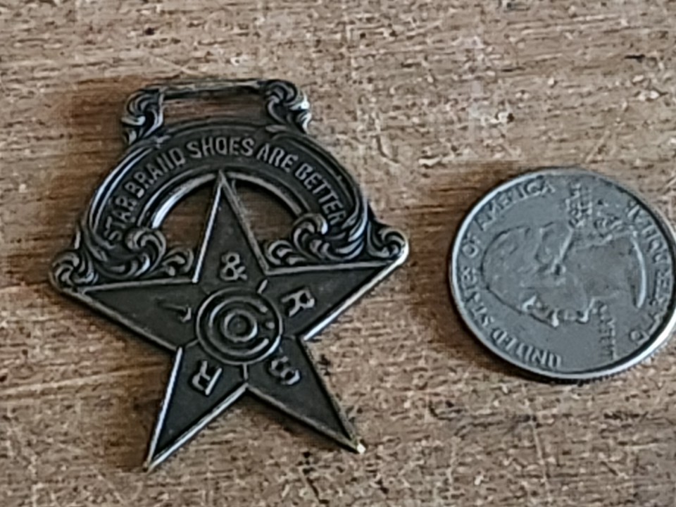 Star Brand Shoes Watch Fob St Louis Advertising RJ&R Shoe Co. Vintage ...