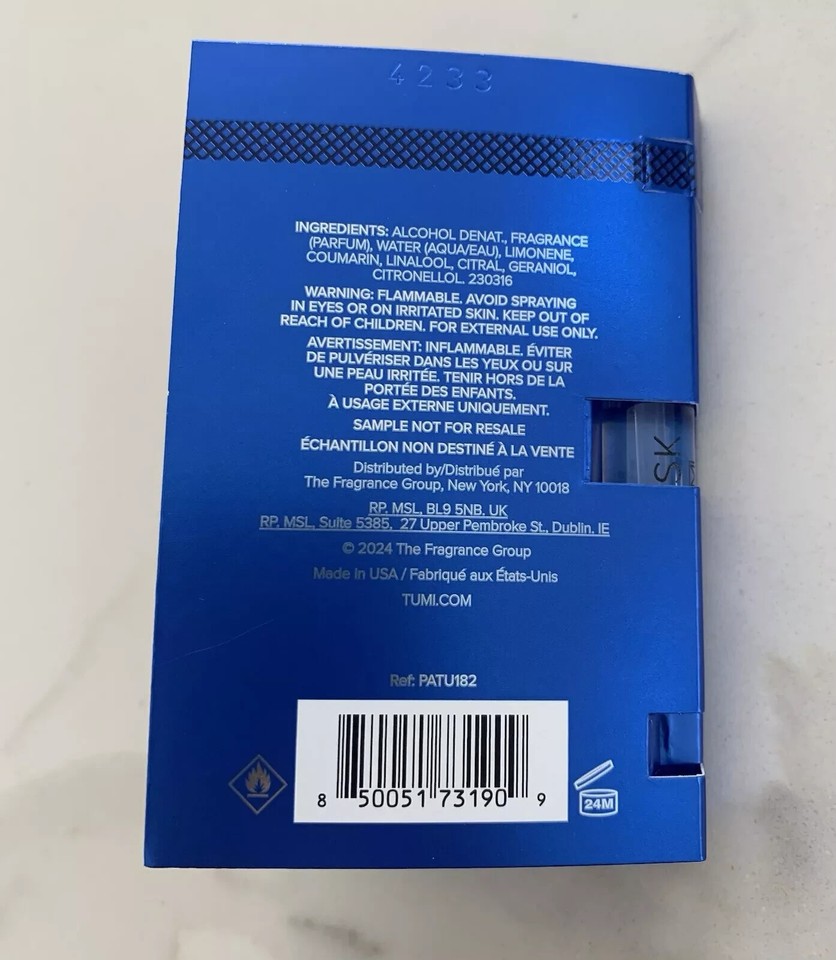 2 x TUMI Dusk Extrait De Parfum sample spray 0.067oz / 2ml each vial ...