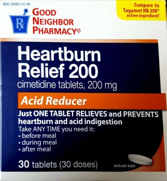 GNP Heartburn Relief 200mg Cimetidine Acid Reducer 30 Tablets for sale ...
