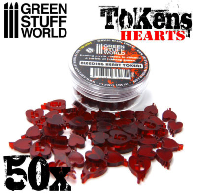 Life Tokens - Heart - Markers Tabletop Card Board Games - Magic Vampire ...