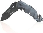 Evatac Rescue Knife Spring Assist Folding Knife Shadow Black 1/8" Blade ...
