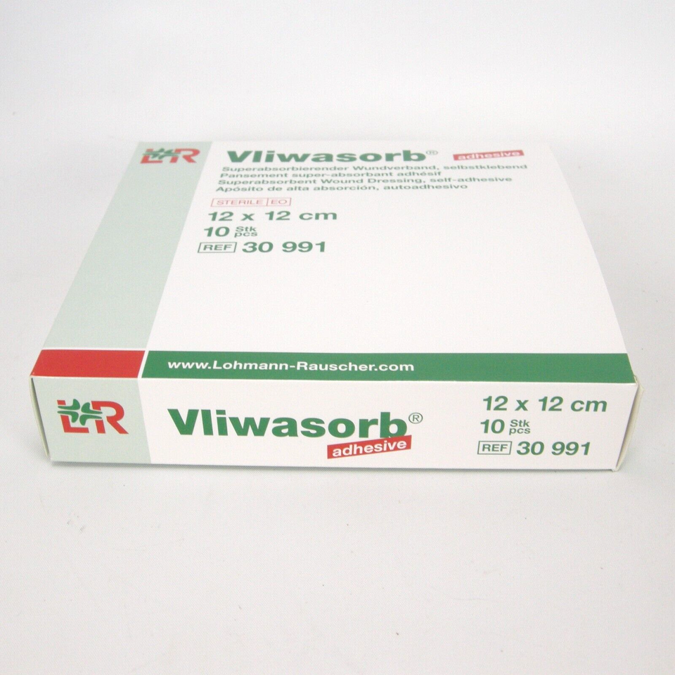 Lohmann Rauscher 10 Pack Vliwasorb Super Absorbant Dressing 12 cm 4.75 ...