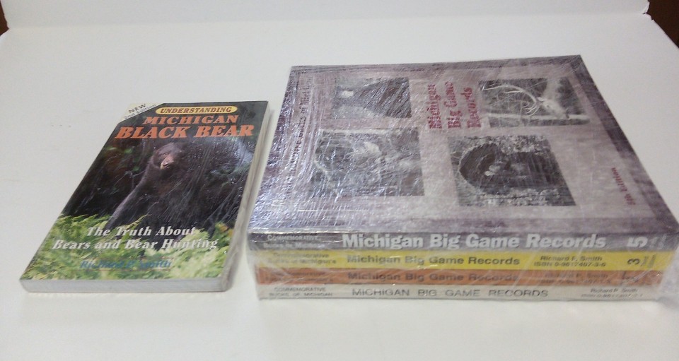 4 Michigan Big Game record Books & Michigan Black Bear Richard P. Smith ...