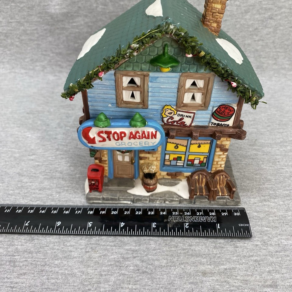 Christmas Village Store Shop Porcelain Lighted Vintage Seasonal ...