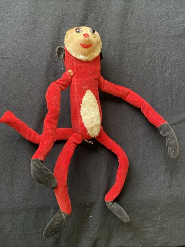 Vintage Dakin Dream Pets Monkey Plush Wood chip Stuffed Animal Japan ...