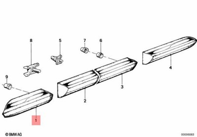 Genuine BMW M3 E30 316 316i 318i 320i Moulding Fender Front Left ...