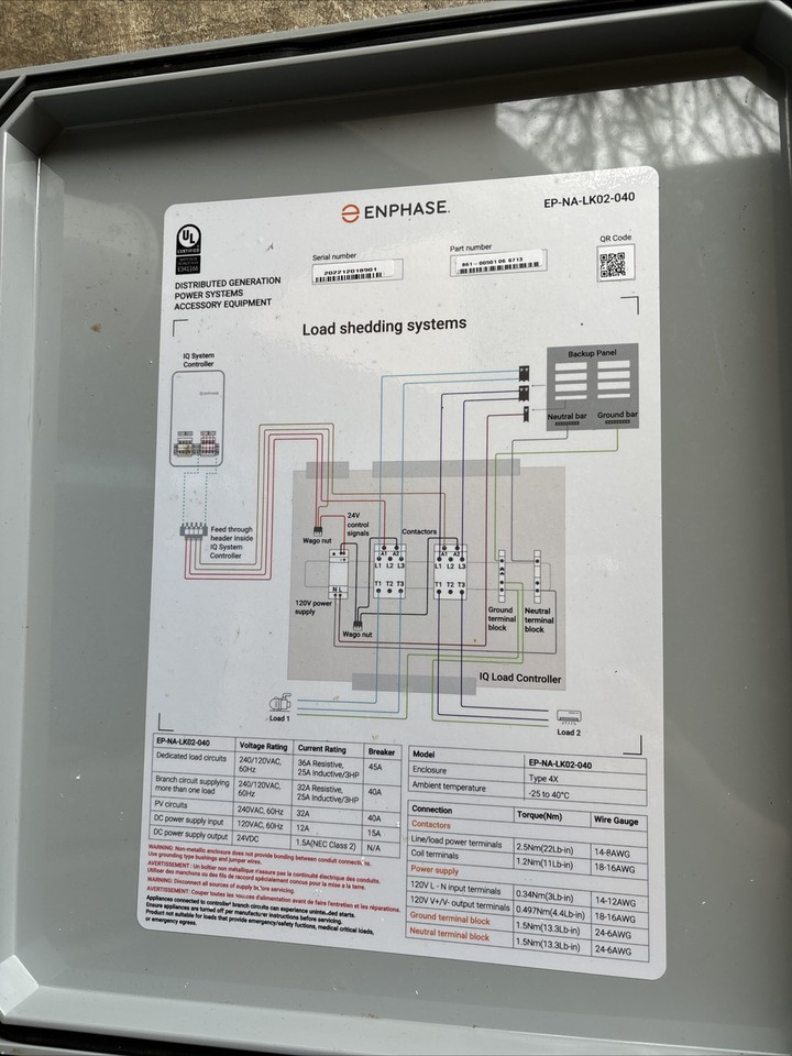 Enphase iQ Load Controller EP-NA-LK02-040 New | eBay