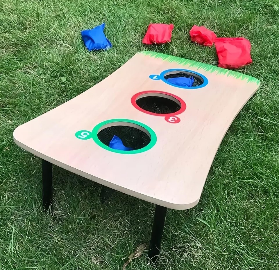 Bean Bag Corn Hole Toss Target Throwing Board Family Childrens Garden ...