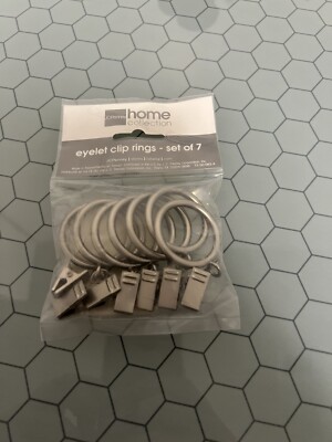 Eyelet Clip Rings,Nickel,Metal, 7x/Pkg. 1.3"d, JCPenney Home Collection ...