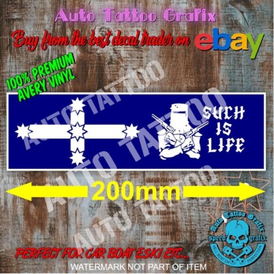 NED KELLY EUREKA FLAG DECAL STICKER PATRIOTIC AUSTRALIANA AUSSIE ...