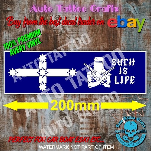NED KELLY EUREKA FLAG DECAL STICKER PATRIOTIC AUSTRALIANA AUSSIE ...