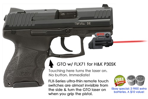 ArmaLaser GTO for H&K P30SK RED Laser Sight w/ FLX71 Grip Touch ...