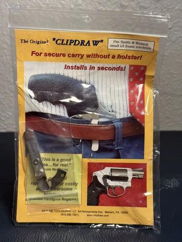 Clipdraw Belt Clip Smith & Wesson J Frame Revolver IWB Silver Clip ...