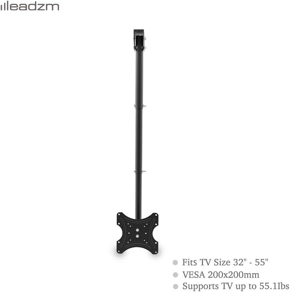 Ceiling Mount TV Wall Bracket Roof Rack Pole Retractable for 32"-55 ...