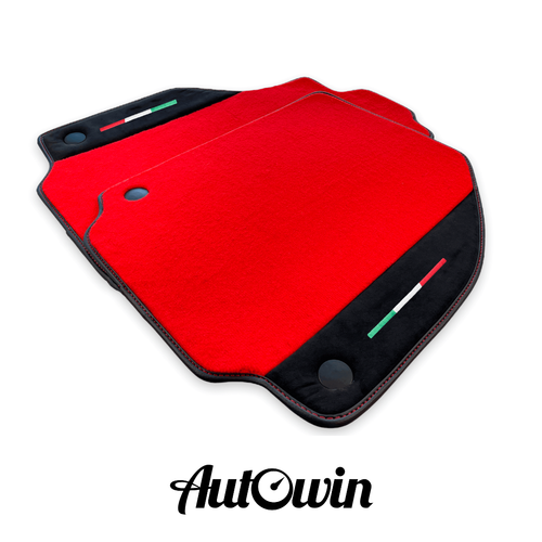 AutoWin Brand Red Floor Mats for Ferrari 488 GTB (2015-2022) with ...