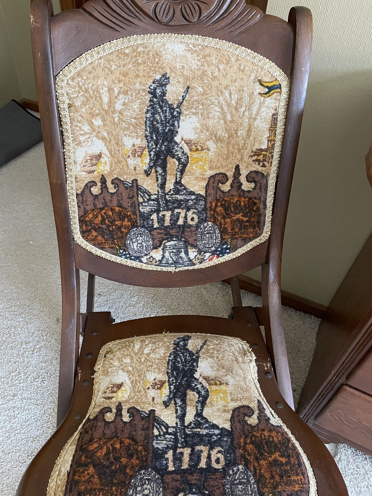1776 of the 1976 BICENTENNIAL CELEBRATION CHAIR ANTIQUE ROCKING CHAIR ...