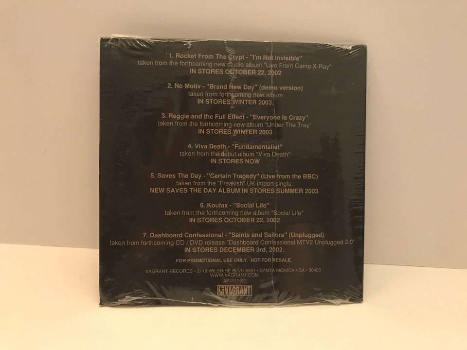 Vagrant Records Fall 02 Sampler Promo CD 2002 Dashboard Confessional | eBay