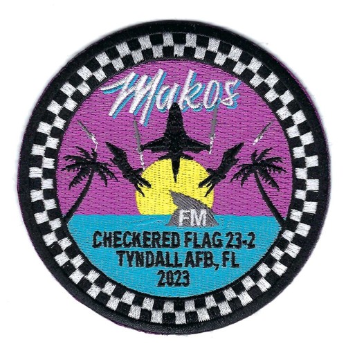 93rd FIGHTER SQUADRON 'MAKOS' CHECKERED FLAG 23-2 patch | eBay