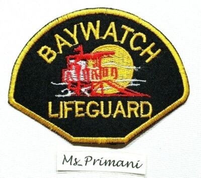 Baywatch Life Guard Movie Log Embroidered Iron/Sew On Patch Dress badge ...