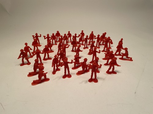 Vintage plastic toy firemen lot of 46 firefighter men figures figurines ...