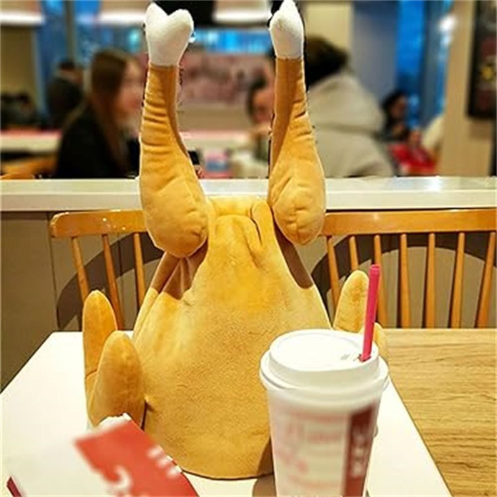 Moveable Dancing Turkey Hat Plush Moving Turkey Cap Roast Chicken Hat ...