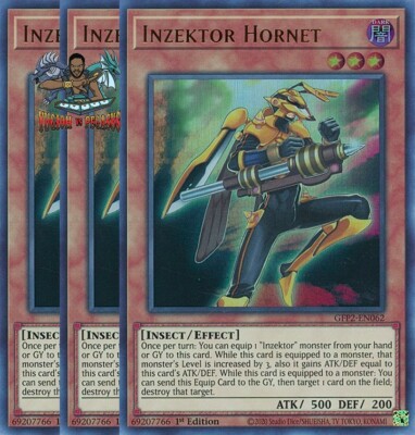 Yugioh! 3x Inzektor Hornet GFP2-EN062 Ultra Rare 1st Ed NM | eBay