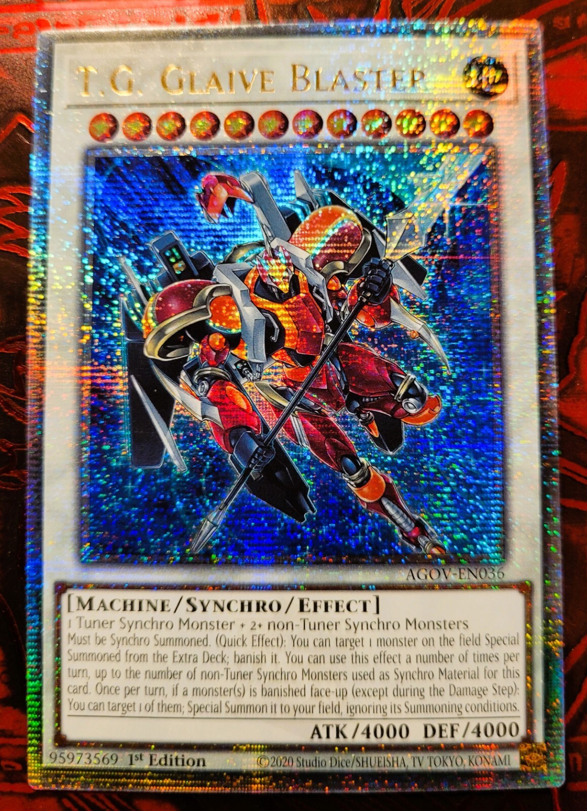 T.G. GLAIVE BLASTER RA01-EN036 Quarter Century Secret Rare 1st Ed ...