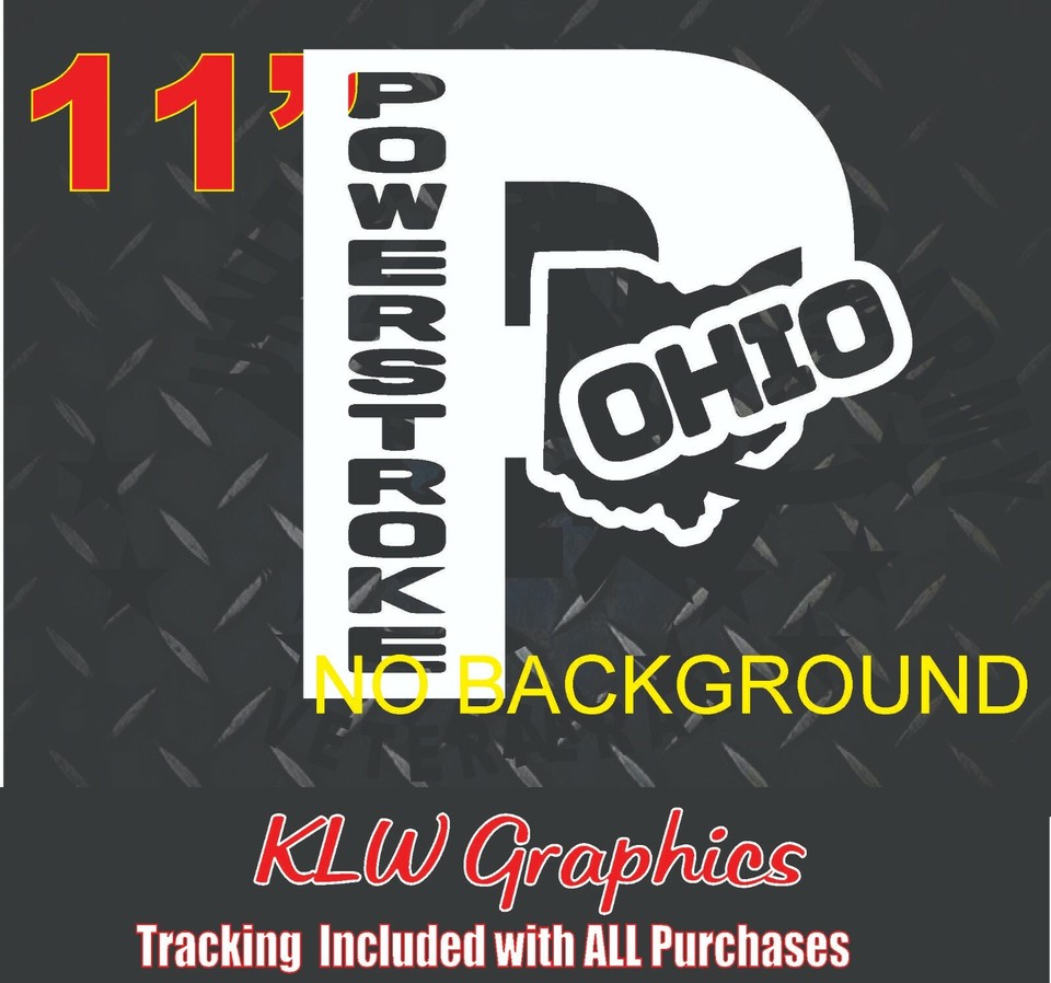 Powerstroke P Ohio Vinyl Decal Sticker Diesel Stacks TRUCK 6.7 7.3 2500 ...