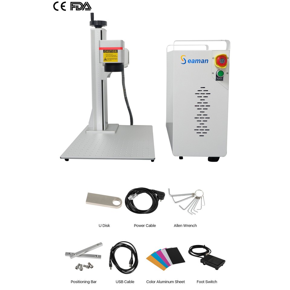 Raycus Metal Steel Fiber Laser Engraver 50W Electric Lifting Laser ...