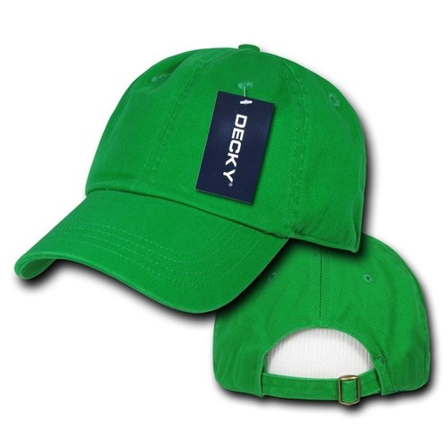 Kelly Green Plain Solid Washed Cotton Polo Style Low Crown Baseball ...